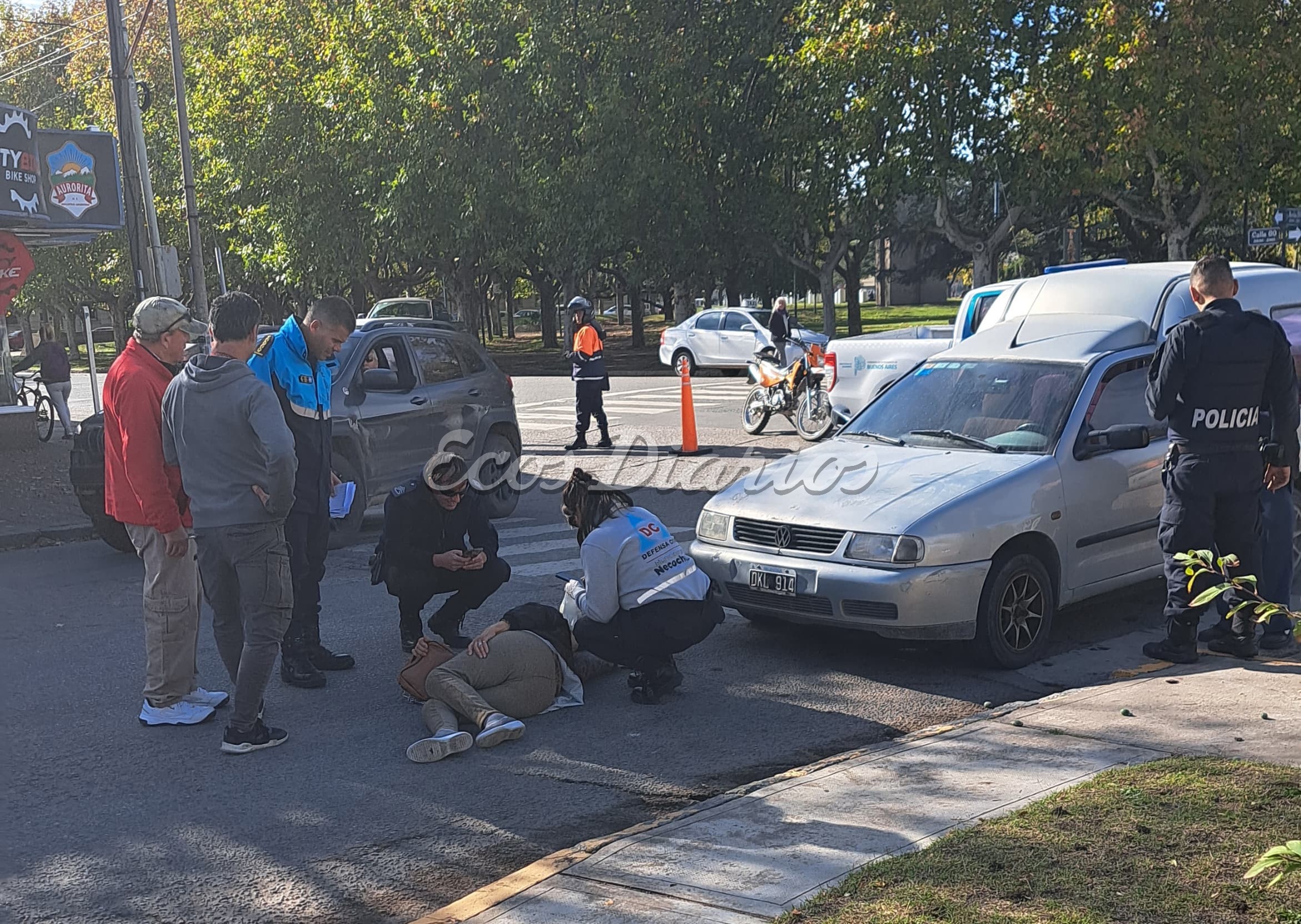 "No la vi": un hombre chocó accidentalmente a una mujer en pleno centro ...