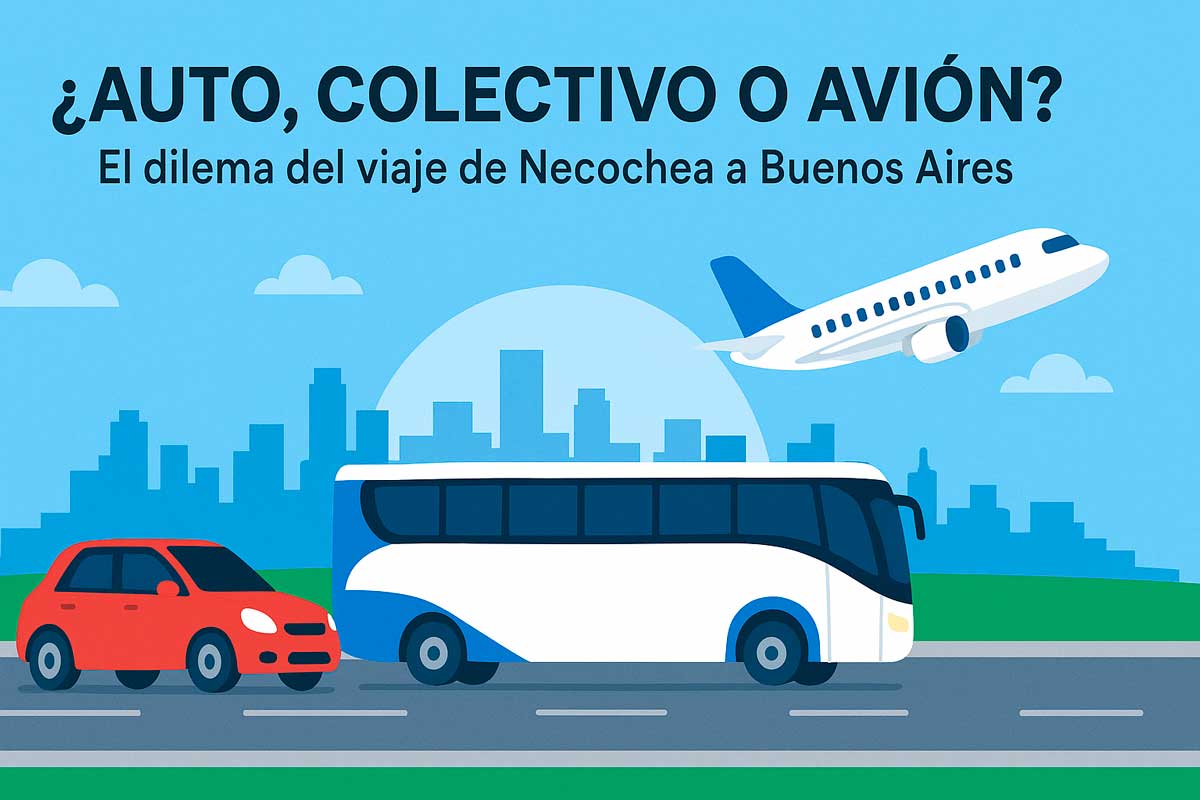De Necochea a Buenos Aires: ¿conviene viajar en auto, colectivo o avión ...